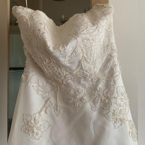 Neiman Marcus | Dresses | Bride Wedding Dress Long White Satin Designed ...